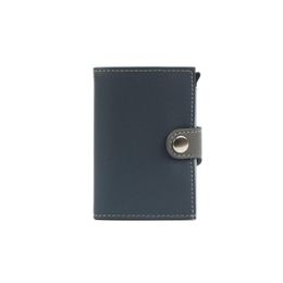MARGELISCH Mini Geldbörse noonyu single leather, Kreditkartenbörse aus Upcycling Leder, grün