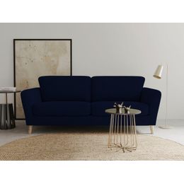 Home Affaire 3-Sitzer MARSEILLE Sofa 206 cm, mit Massivholzbeinen aus Eiche, verschiedene Bezüge und Farbvarianten, blau