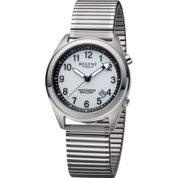Regent Uhren Regent Quarzuhr BA-775 - 1960.41.89, Armbanduhr, Herrenuhr, Beleuchtung, Datum, silberfarben