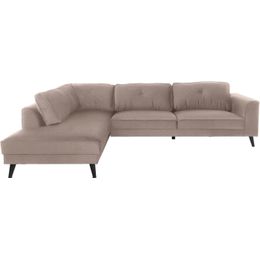 Guido Maria Kretschmer Home & Living Guido Maria Kretschmer Home&Living Ecksofa, L-Form, mit eleganter Kreuznaht in den Rückenkissen, beige