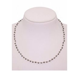 Firetti Kette ohne Anhänger Schmuck Geschenk Silber 925 Halsschmuck Halskette Edelstein, Made in Germany - mit Rubin, Labradorit oder Pyrit, grau|silberfarben