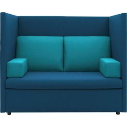 DOMO collection Loungesofa Sonce für Terrasse, Garten und Balkon, Speziell für Outdoor, witterungsbeständig, mit Strandkorb-Feeling, blau