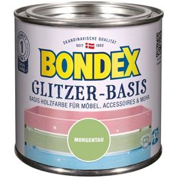 BONDEX Bastelfarbe GLITZER-BASIS, Basis Holzfarbe für Möbel & Accessoires, 0,5 l, grün