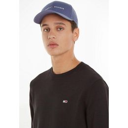 Tommy Hilfiger Baseball Cap SKYLINE CAP mit Tommy Flag-Gravur auf Klemmverschluss, blau