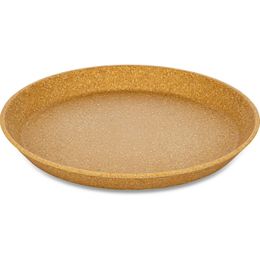 Koziol Speiseteller CONNECT PLATE, (4 St), biozirkuläremKunststoff+FSCHolz,spülmaschinengeeignet,melaminfrei,20cm, beige