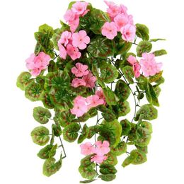 Kunstpflanze Hängende Geranie, I.GE.A., Höhe 40 cm, 40 cm, rosa