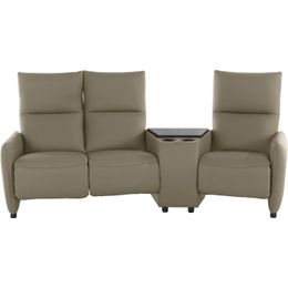 exxpo - sofa fashion 3-Sitzer, Inklusive Relaxfunktion und Ablagefach, braun