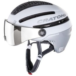 Cratoni Fahrradhelm Pedelec-Helm Commuter, eingebautes Rücklicht, Reflektoren, weiß