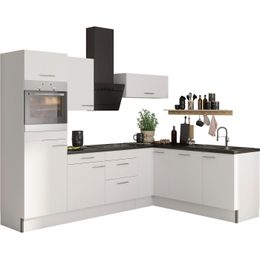 Optifit Küche Klara, 270 x 200 cm breit, wahlweise mit E-Geräten, weiß