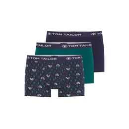 Tom Tailor Herren Hip Pants im 3er Pack mit Weihnachtsmotiv, grün, Gr. S/4