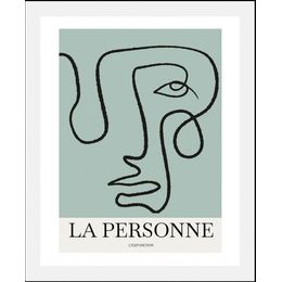 queence Bild La Personne, Schriftzüge (1 St), gerahmt, blau
