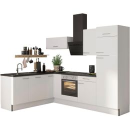 Optifit Küche Klara, 200 x 270 cm breit, wahlweise mit E-Geräten, weiß