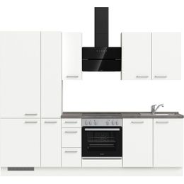 nobilia® elements Küchenzeile "elements premium", vormontiert, Ausrichtung wählbar, Breite 270 cm, ohne E-Geräte, grau|weiß