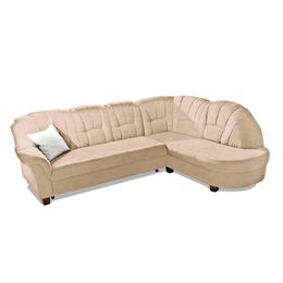 Home Affaire Ecksofa Budapest L-Form, wahlweise mit Bettfunktion, mit Recamiere oder Ottomane, beige