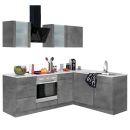 Wiho-Küchen wiho Küchen Winkelküche Cali, ohne E-Geräte, Stellbreite 220 x 170 cm, grau