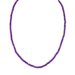 Firetti Kette ohne Anhänger Schmuck Geschenk Silber 925 Halsschmuck Halskette Amethyst, Made in Germany - mit Amethyst, lila|silberfarben