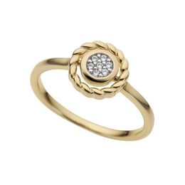 Firetti Diamantring Schmuck Geschenk Gold 333 Damenring Goldring Diamant, mit Brillanten, gelb|goldfarben|weiß