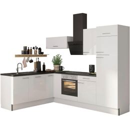 Optifit Küche Klara, 200 x 270 cm breit, wahlweise mit E-Geräten, weiß