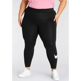 Nike Sportswear Leggings Essential Women's Mid-Rise Swoosh Leggings (Plus Size), schwarz