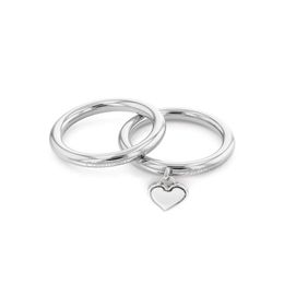 Calvin Klein Ring-Set Multipack Schmuck Edelstahl Fingerringe Ringset Damenringe (Set, 2-tlg), silberfarben