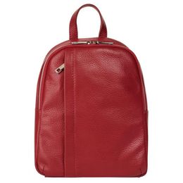 Samantha Look Cityrucksack, echt Leder, Made in Italy, rot