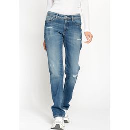 Loose-fit-Jeans Gang Gr. 32, N-Gr, blau (mid blue worn) Damen Jeans Weite