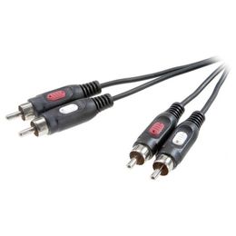 SpeaKa Professional Speaka Audiokabel 2x Cinch 15 m Audio- & Video-Kabel