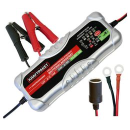 DINO KRAFTPAKET Vollautomatisches 6-Schritt Batterieladegerät mit Autobatterie-Ladegerät (Ladeüberwachung