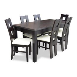 JVmoebel Essgruppe, Esszimmer Design Möbel Stuhlgruppe Tisch 6 Stühle Set Garnitur 7 tlg.