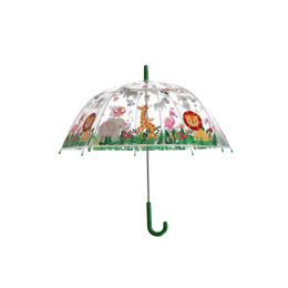 Rivanto Stockregenschirm, Kinderschirm Dschungeltiere transparent Ø 70