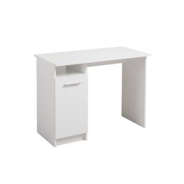 Homestyle4u Schreibtisch Computertisch Bürotisch natur weiß 50x100 Holz (kein Set)