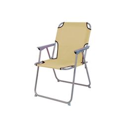 Mojawo Klappstuhl Campingstuhl Stoff Oxfort Metall Beige