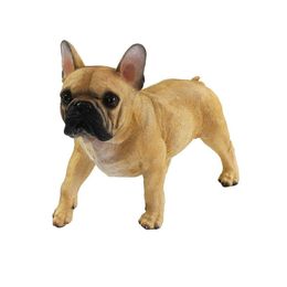 colourliving Tierfigur Hunde Figur Französische Bulldogge Figur stehend braun lebensecht (1x stehend)