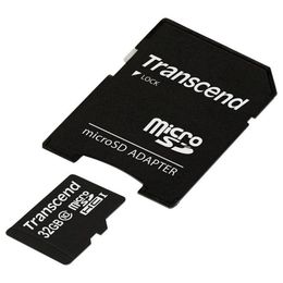 Transcend microSDHC Karte 32GB Class 10 UHS-I mit Speicherkarte (inkl. SD-Adapter)