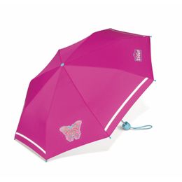 Scout Taschenregenschirm Girls Kinder Regenschirm mit Reflektionsstreifen Butterfly