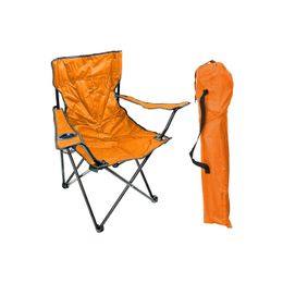 Mojawo Klappstuhl Anglersessel mit Getränkehalter und Tasche Orange