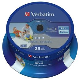 Verbatim Blu-ray-Rohling Blu-ray BD-R SL 25GB 6x 25er bedruckbar