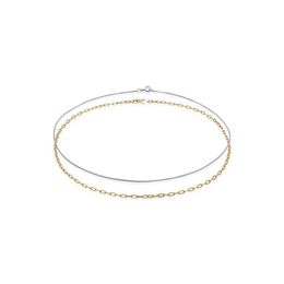 Elli Ketten-Set Choker Set Bi-Color Schlangen Gliederkette