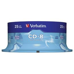Verbatim CD-Rohling CD-R80 700 MB 52x 25er Spindel