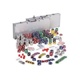 GAMES PLANET Spiel, Ultimate Pokerset mit 1000 hochwertigen Laserchips