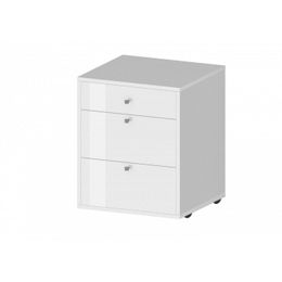 Tecnos Rollcontainer Esse, (1 St), mit 3 Schubladen, Schreibtischcontainer, Höhe 61 cm, weiß