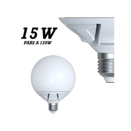 Meditrade GmbH Trade Shop Traesio - led lampe 15W watt E27 warmweiss kalt sphäre matt kugel Kühles Weiß - Kühles Weiß