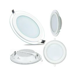 Meditrade GmbH Trade Shop Traesio - 12W klarglas runde led-einbaustrahler weisses licht Kühles Weiß - Kühles Weiß