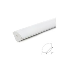 Greenice - Profil Aluminium Für led -Streifen Diffusor Transparent x 2M (LLE-ALP016R)