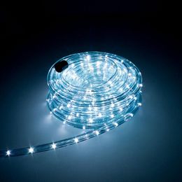 TRADESHOP F3 LED Lichterschlauch Lichterkette Beleuchtung in gewünschter Länge für Drinnen und Draußen, Kaltweiß 30m