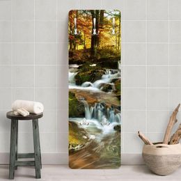 MICASIA Garderobe - Wasserfall herbstlicher Wald Größe HxB: 119cm x 39cm