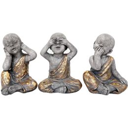 Sil - Sitzender Kinderbuddha aus Harz (3er-Pack)