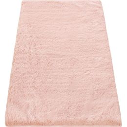 Paco Home - Badezimmerteppich Badematte Badteppich Rutschfest Flauschig Waschbar Einfarbig 80x150 cm, Pink