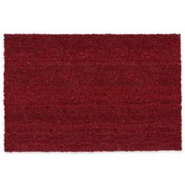 Kokos-Veloursmatte - Eingangsmatte - Teppich - Türmatte : rot, 40x60 cm, 16 mm - Golze