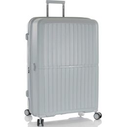Heys Hartschalen-Trolley AirLite, 76 cm, 4 Rollen, Reisegepäck Koffer groß Reisekoffer TSA Schloss Volumenerweiterung, grau